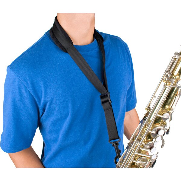 Saxophone Neck Strap - Velour, Plastic Snap, Size 24" Tall | Protec