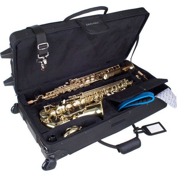 Alto & Soprano Saxophone Combination Case With Wheels - PRO PAC | Protec